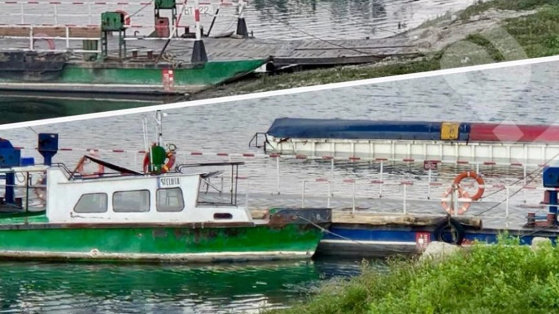 Un bac s-a scufundat în Dunăre, cu tot cu un camion. Oamenii din zonă ...