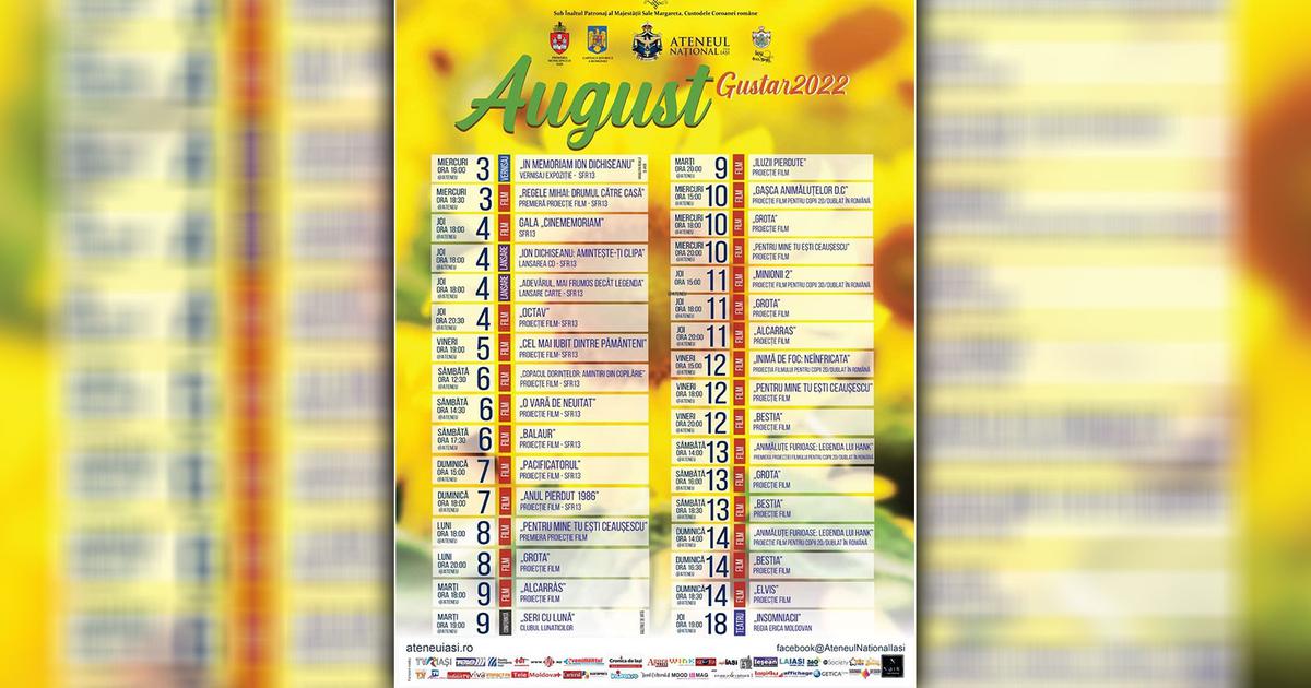 Luna august vine cu noi surprize pentru spectatorii Ateneului Național ...