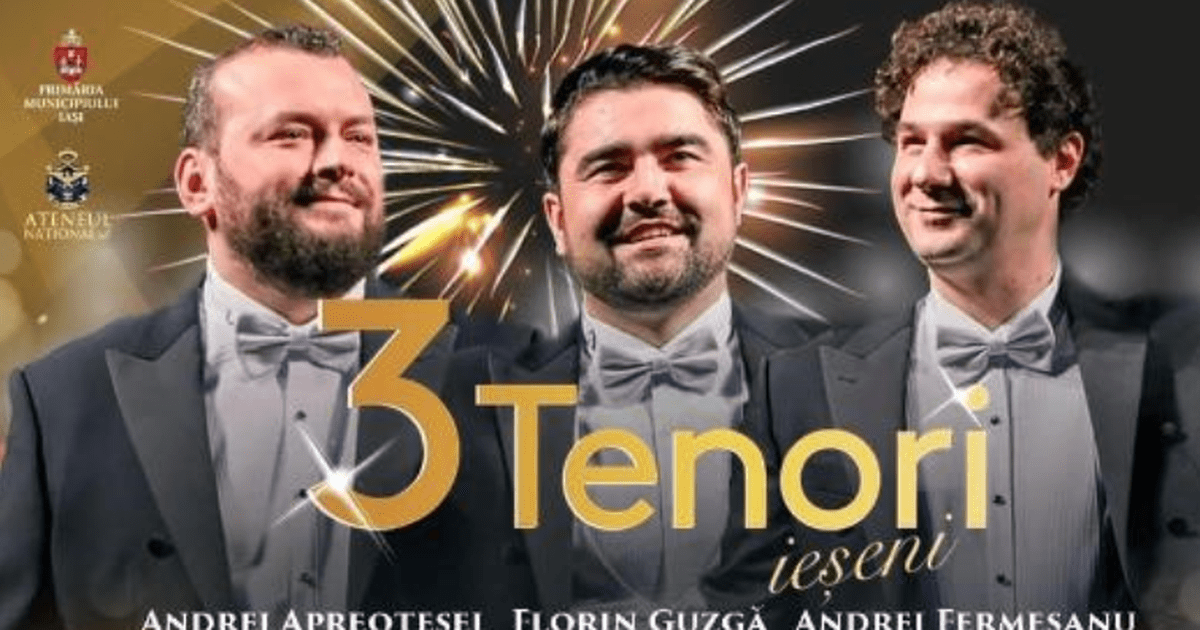 Concert extraordinar Trei Tenori ieșeni, 8 iulie 2023, Grădina Palas ...
