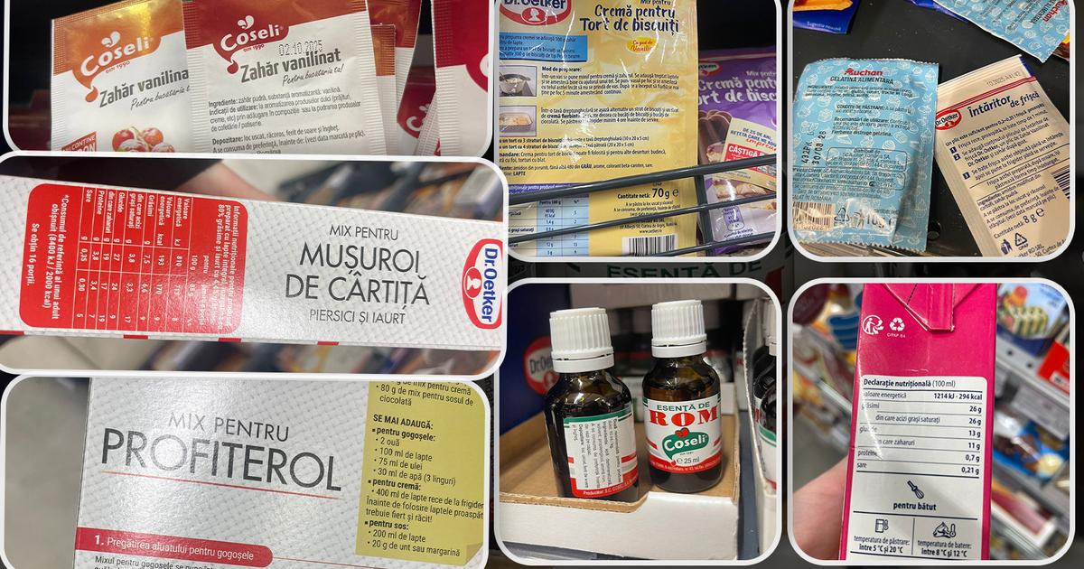 Voi știți ce mâncați? Esențe și prafuri pentru prăjituri, cu substanțe