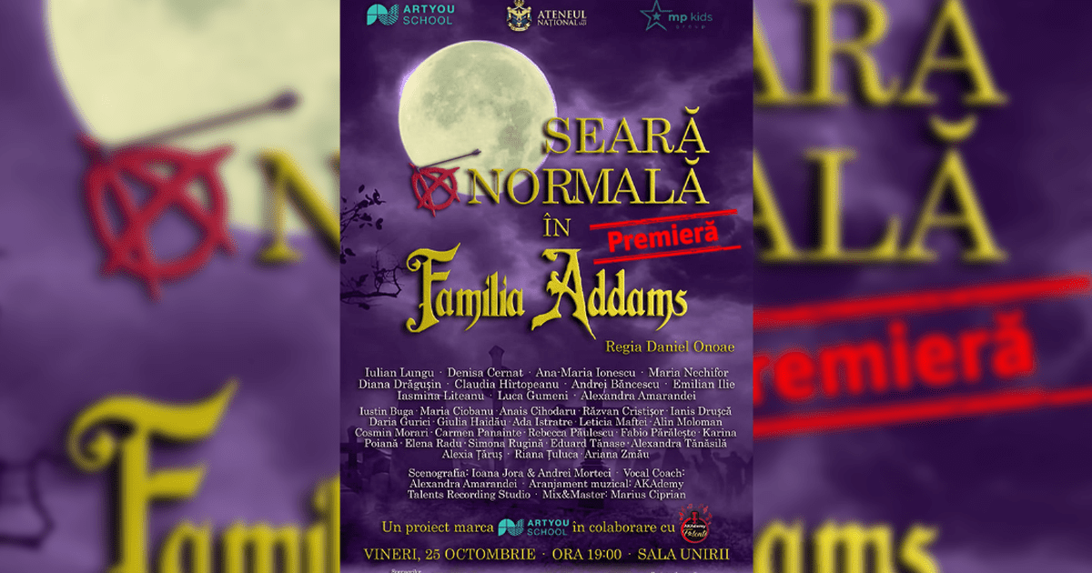 În premieră, O seară normală în Familia Addams, la Sala Unirii • Buna ...