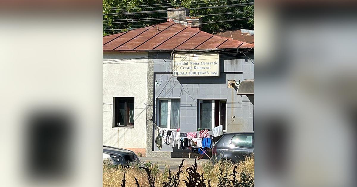 Așa arată sediul unui fost partid politic. Ce au surprins trecătorii ...