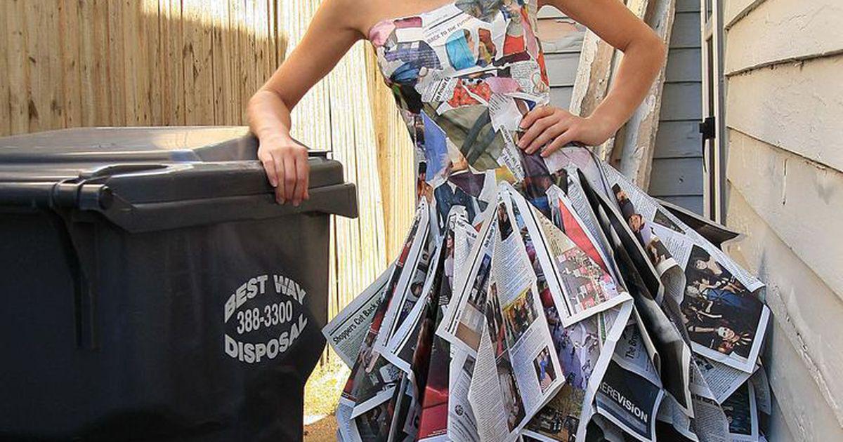 Idei de costume din materiale reciclabile. Trei ținute sustenabile ...